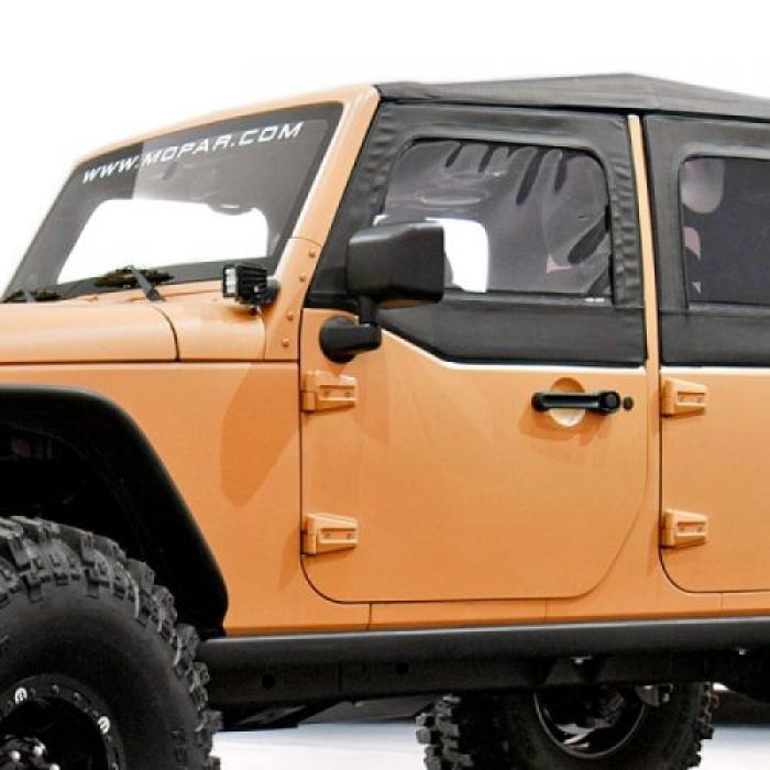 Front Half Door Window Clear Left Side for Jeep JK 07-18