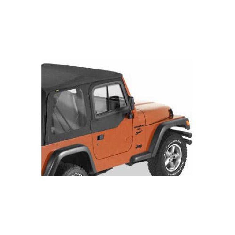 Upper Door Sliders 1997-2006 Jeep Wrangler TJ (Black Diamond Dual ...