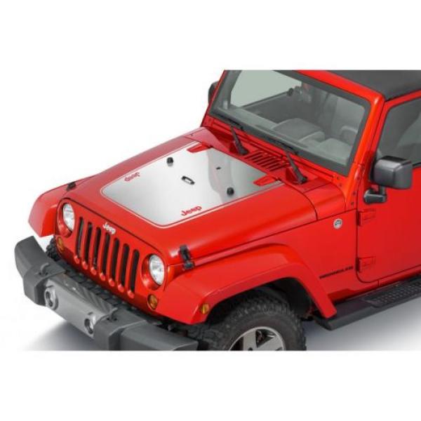 Hood Decal Applique with Jeep Logo Chrome 2007-2016 Jeep Wrangler ...