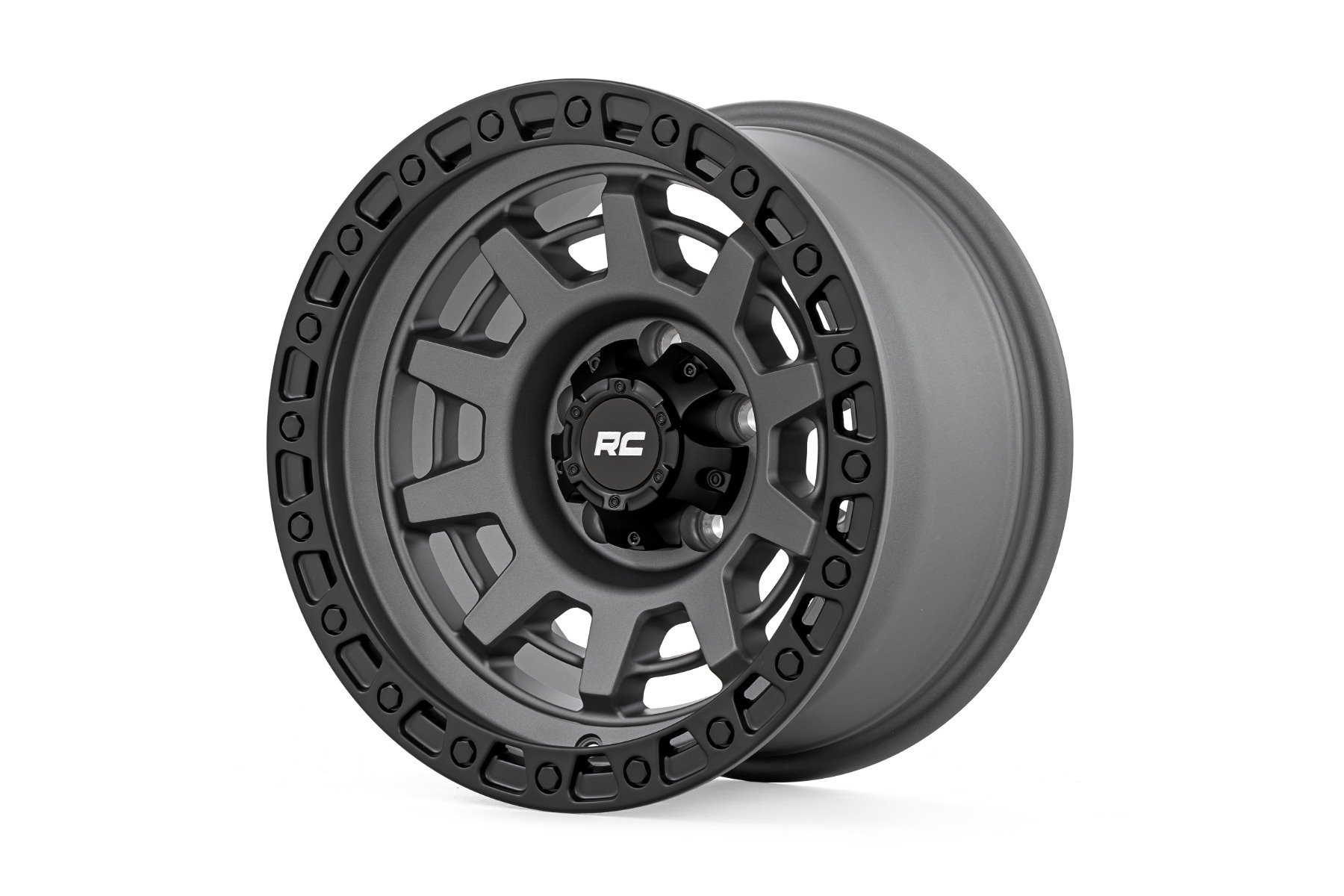 Rough Country 85 Series Wheel One-Piece Gunmetal Gray/Black 15x8 5x4.5 ...