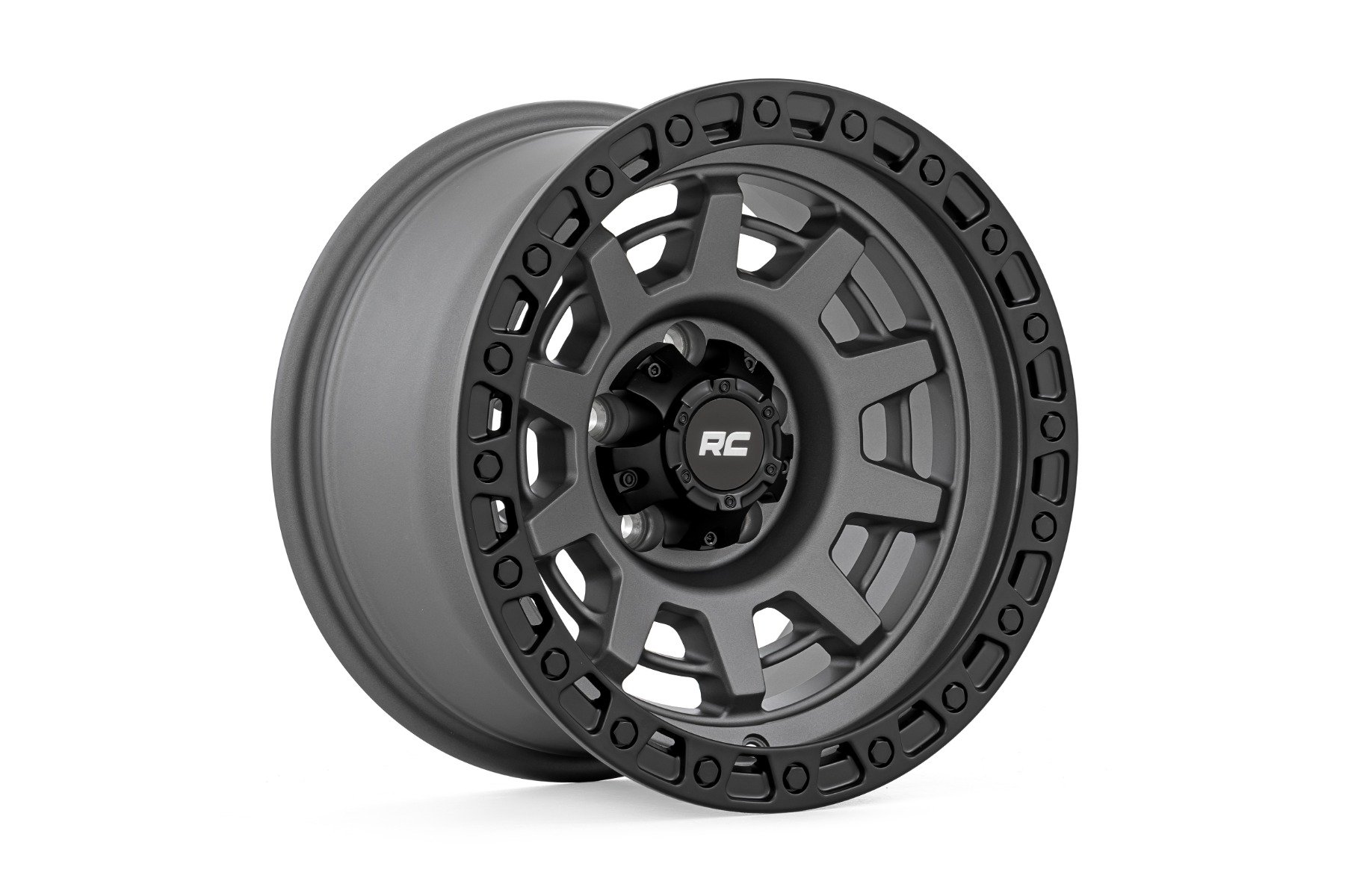 Rough Country 85 Series Wheel One-Piece Gunmetal Gray/Black 15x8 5x4.5 ...